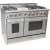 NXR DRGB4801 48 Inch Pro-Style Gas Range with 6 Sealed Burners, 4.2 cu ...