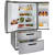 LG LMX25964ST 24.7 cu. ft. 4 Door French Door Refrigerator with 4 Spill ...