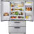 LG LMX25964ST 24.7 cu. ft. 4 Door French Door Refrigerator with 4 Spill ...