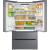 Midea MRQ23B4AST 36 Inch 4-Door French Door Refrigerator with 22.5 Cu ...