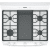 GE JGBS66DEKWW 30 Inch Free-Standing Gas Range with 5 Sealed Burners, 5 ...