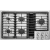 JennAir JGD3536GS 36 Inch Gas Cooktop with 5 Sealed Burners, Continuous ...
