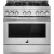 JennAir JGRP436HL 36 Inch Freestanding Pro-Style Gas Smart Range with 6 ...