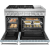 KitchenAid KFDC558JMB 48 Freestanding Dual Fuel Smart Range with 6 ...