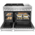 KitchenAid KFDC558JSS 48 Freestanding Dual Fuel Smart Range with 6 ...
