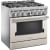 KitchenAid KFGC506JMH 36 Inch Smart Commercial Style Gas Range with 6 ...