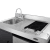 Summit CK36ELGLASS 36 Inch All-In-One Kitchenette with Top-Freezer ...