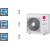 LG LGARG36B11 Tri-Zone Mini Split System with 9,000 Total BTUs, Heat ...