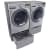 LG LGWADRGGS94 Side-by-Side on SideKick Pedestals Washer & Dryer Set ...