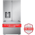 LG LRYXC2606S 36 Inch Counter-Depth MAX™ Freestanding French Door Smart ...