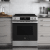 GE GRS500PVSS 30 Inch Slide-In Electric Range with 5 Smoothtop Elements ...