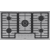 Bosch NGM8658UC 36 Inch Gas Cooktop with 5 Sealed Burners, Heavy-Duty ...