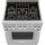 Thermador PRG305WH 30 Inch Freestanding Gas Range with 5 Sealed Burners ...