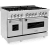 ZLINE RABR48 48 Inch Freestanding Dual Fuel Range with 7 Italian ...