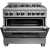 ZLINE RASSN36 36 Inch Freestanding Professional Dual Fuel Range with 6 ...