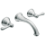 Moen T6107 Double Lever Wall Mount Lavatory Faucet Trim with 4-1/2 Inch ...