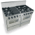 FiveStar TTN5107BW 48 Inch Pro-Style Natural Gas Range with 6 Open ...