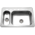 Hamat TUR3322DT 33 Inch Topmount 80/20 Double Bowl Kitchen Sink with ...