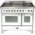 Ilve UMD1006DMPBX 40 Inch Freestanding Dual-Fuel Range with 6 Sealed ...