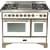 Ilve UMD1006DMPBY 40 Inch Freestanding Dual-Fuel Range with 6 Sealed ...