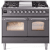 Ilve UPD40FNMPMGC 40 Inch Freestanding Dual Fuel Range with 6 Sealed ...