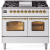 Ilve UPD40FNMPWHG 40 Inch Freestanding Dual Fuel Range with 6 Sealed ...