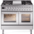 Ilve UPD40FWMPSSLP 40 Inch Freestanding Dual Fuel Range with 6 Sealed ...
