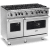 Viking VGIC54828BSSLP 48 Inch Freestanding Gas Range with 8 Open ...