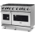 Viking VGIC54828BSSLP 48 Inch Freestanding Gas Range with 8 Open ...