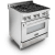 ZLINE RA30 30 Inch Freestanding Professional Dual Fuel Range with 4 ...