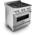 ZLINE RASN30 30 Inch Freestanding Professional Dual Fuel Range with 4 ...