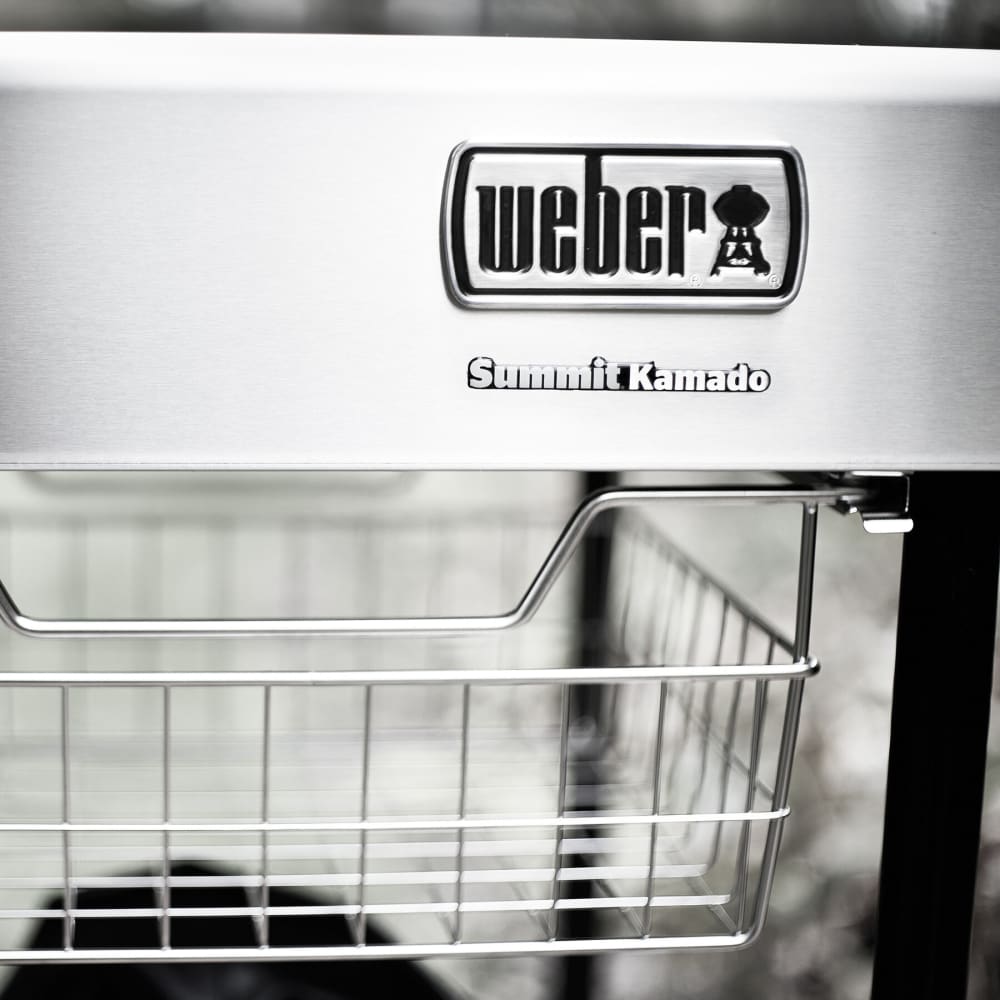 Weber 18501101 Summit Kamado S6 Freestanding Charcoal Grill with 452 sq ...