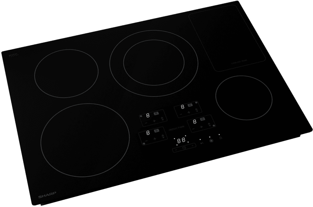 Sharp SDH3042DB 30 Inch Induction Cooktop with 4 Cooking Zones, Simmer ...