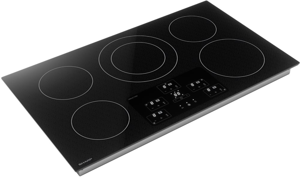 Sharp SDH3652DB 36 Inch Induction Cooktop with 5 Cooking Zones, Simmer ...