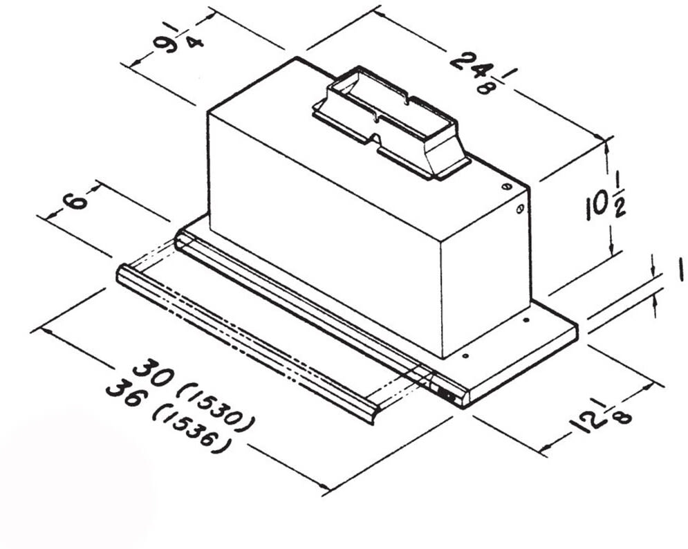 Broan 153604 36 Inch Under Cabinet Range Hood with Variable Speed/300 ...