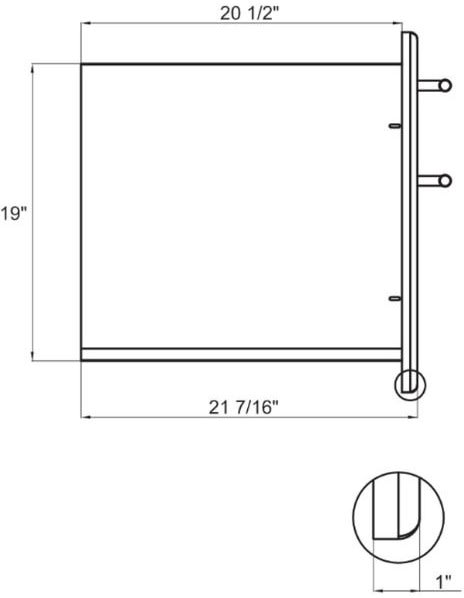 XO XOG19DRAWER 19 Inch Pro-Grade Luxury Double Drawer with Convenient ...