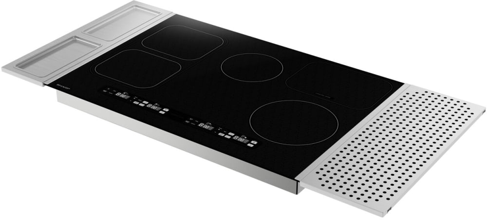 Sharp SCH3043GB 30 Inch Induction Cooktop with 4 Cooking Zones, Bridge ...