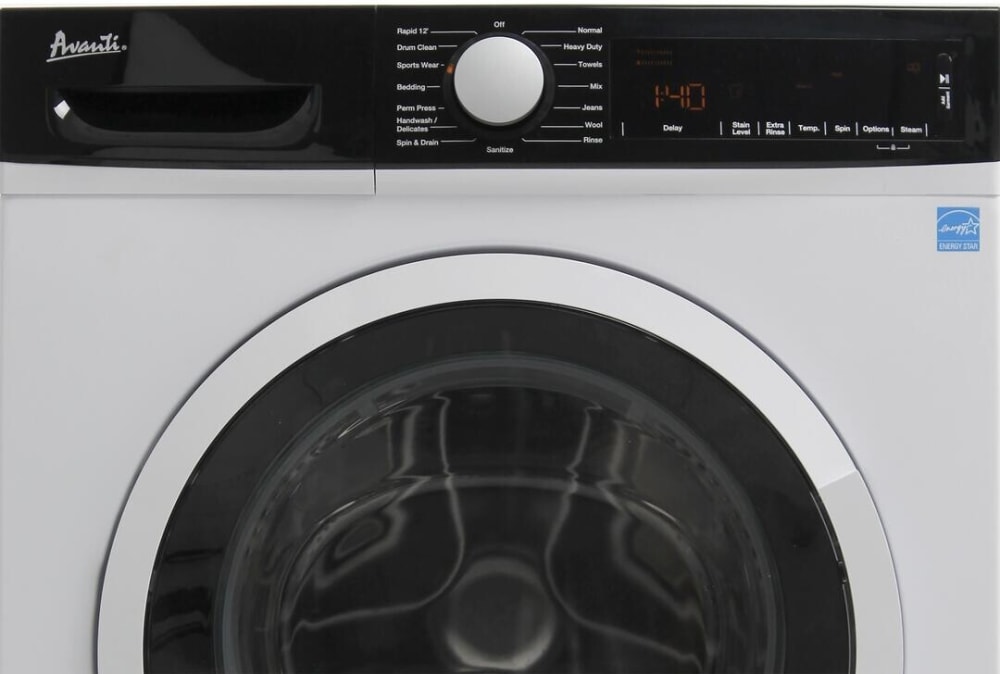 Avanti FLW22V0W 24 Inch Front Load Washer with 2.2 cu. ft. Capacity, 15 ...