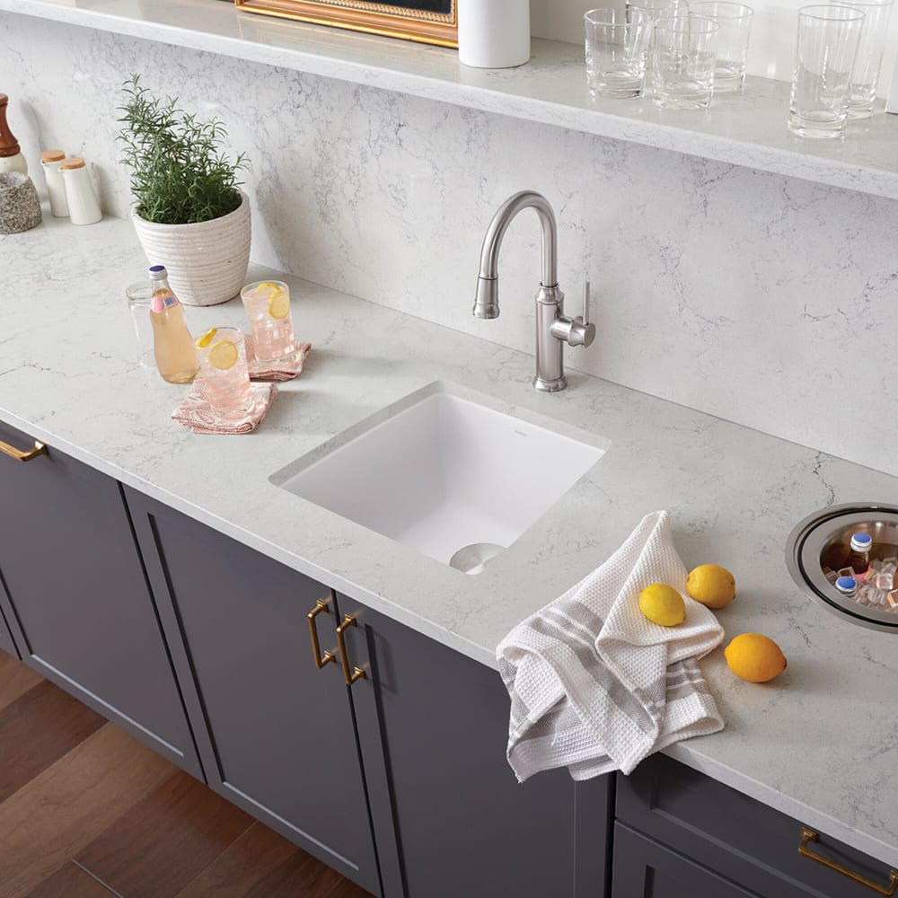 Blanco 440081 17 Inch Undermount Single Bowl Granite Sink with 9 Inch ...