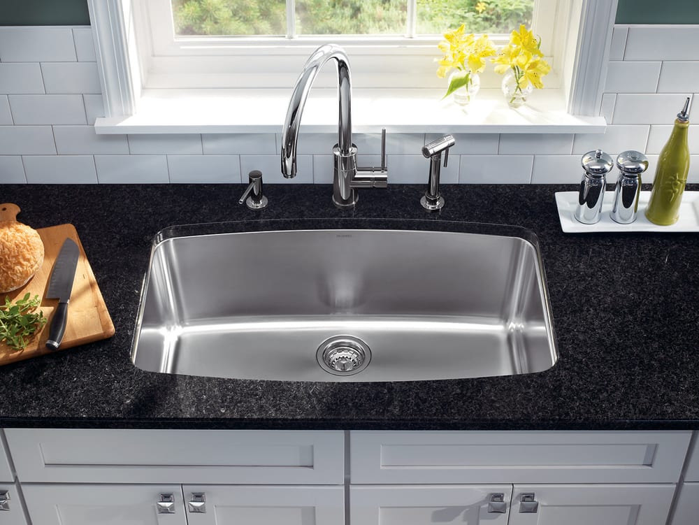 Blanco 440104 32 Inch Undermount Single Bowl Stainless Steel Sink with ...