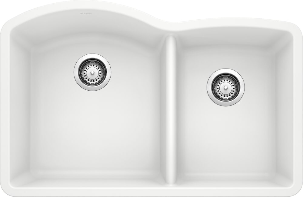 Blanco 440180 32 Inch Undermount Double Bowl Granite Sink with 9-1/2 ...