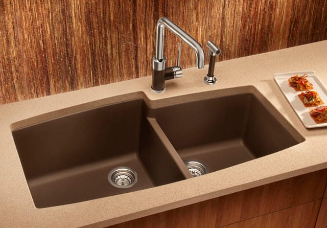 Blanco 440076 37 Inch Undermount Double Bowl Granite Sink with 10 Inch ...