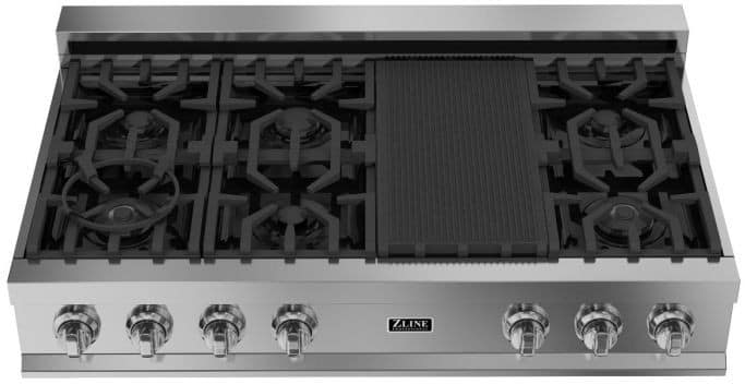 ZLINE RT48 48 Inch Gas Rangetop with 6 Italian Sealed Burners ...