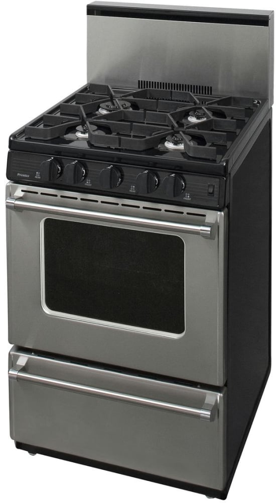 Premier P24S3202P 24 Inch Freestanding Gas Range with 4 Sealed Variable ...