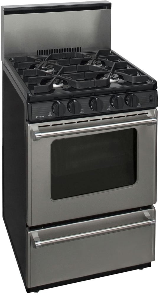 Premier P24S3202P 24 Inch Freestanding Gas Range with 4 Sealed Variable ...