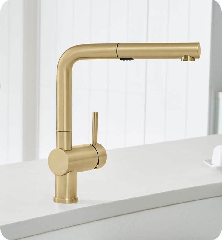 Blanco 526686 Linus Single Handle Deck Mounted Pull-Out Kitchen Faucet ...