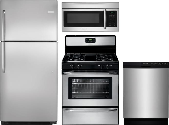Frigidaire FRRERADWMW1645 4 Piece Kitchen Appliances Package with Top ...