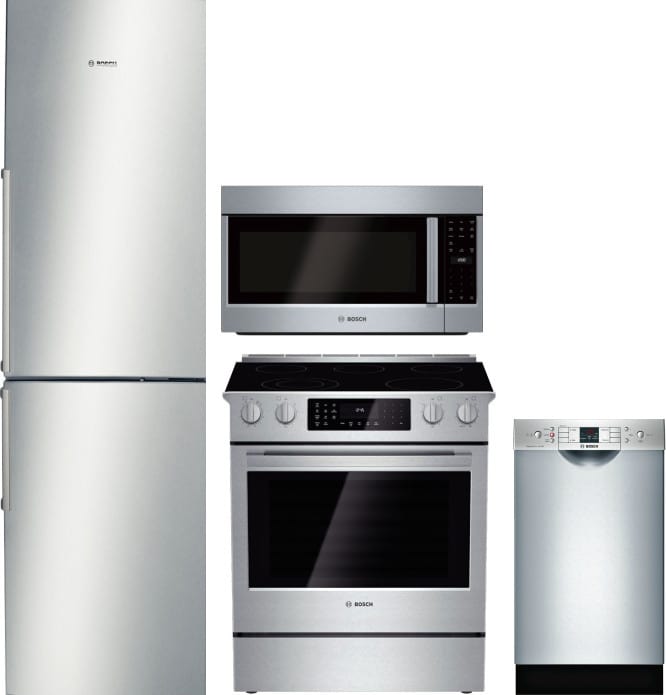 Bosch BORERADWMW39 4 Piece Kitchen Appliances Package with Bottom ...