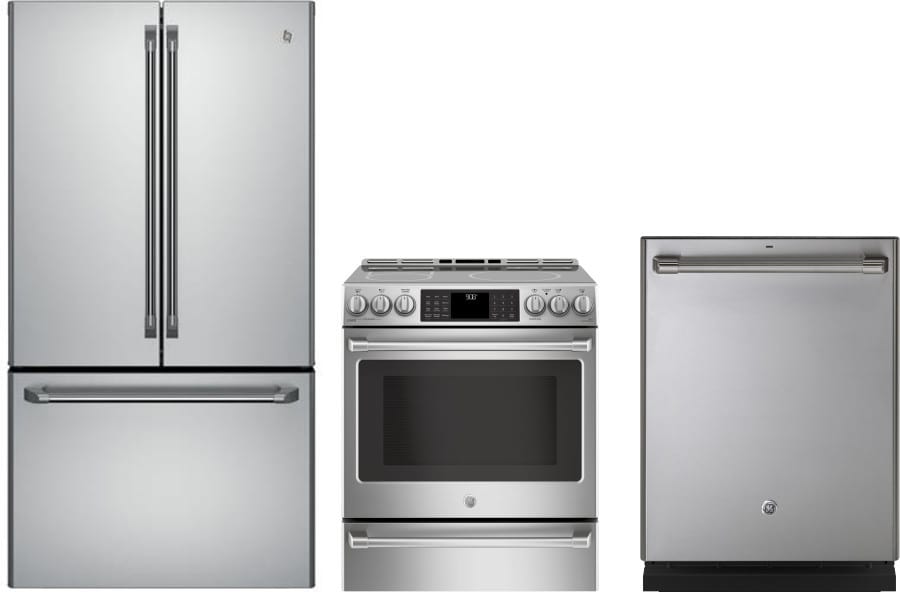 Cafe GERERADW120 3 Piece Kitchen Appliances Package with French Door ...