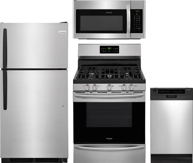 Frigidaire FRRERADWMW8735 4 Piece Kitchen Appliances Package with Top ...